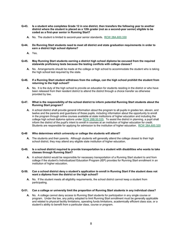 Washington State Running Start program | PDF