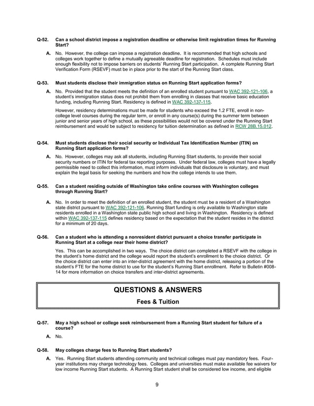 Washington State Running Start program | PDF