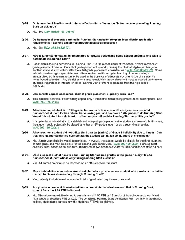 Washington State Running Start program | PDF