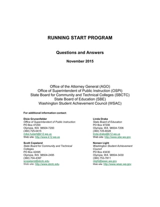 Washington State Running Start program | PDF