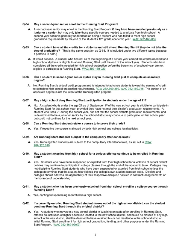 Washington State Running Start program | PDF