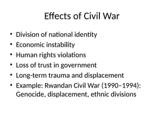 Understanding about what is War versus Civil War | PPTX