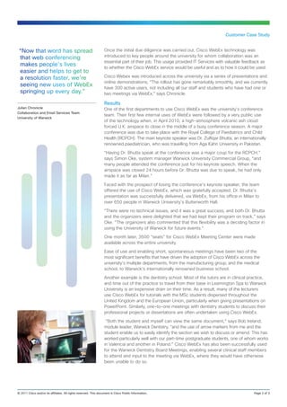 Warwick University- Cisco | PDF