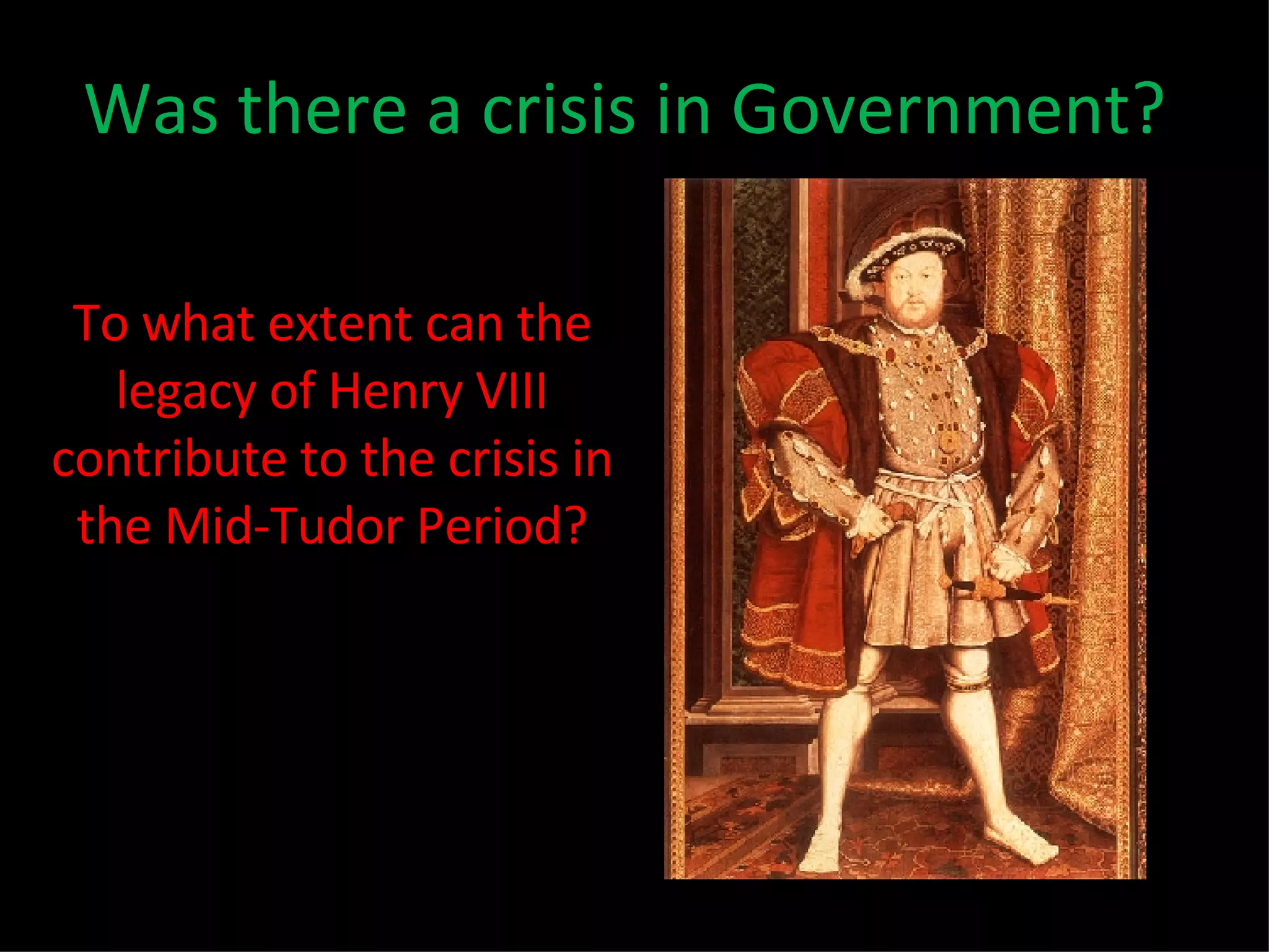 Was There A Crisis In Government | PPT