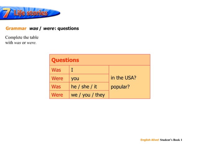 Was were | PPT
