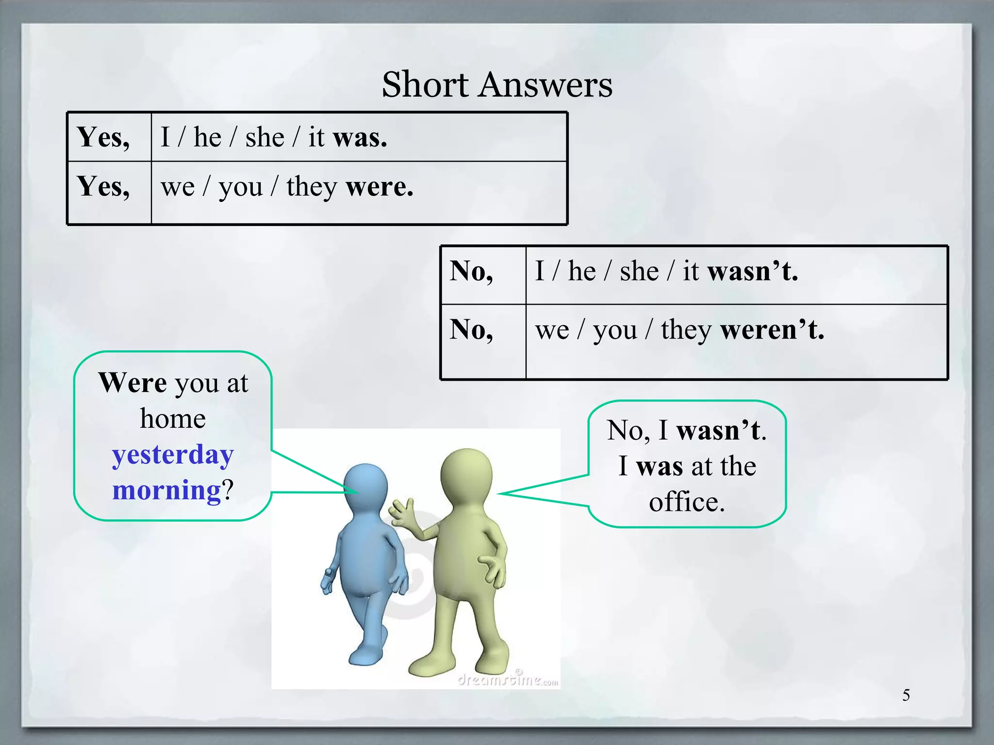 Simple Past (Was / Were) | PPT