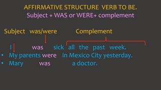 Was were and past simple | PPT