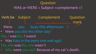 Was were and past simple | PPT