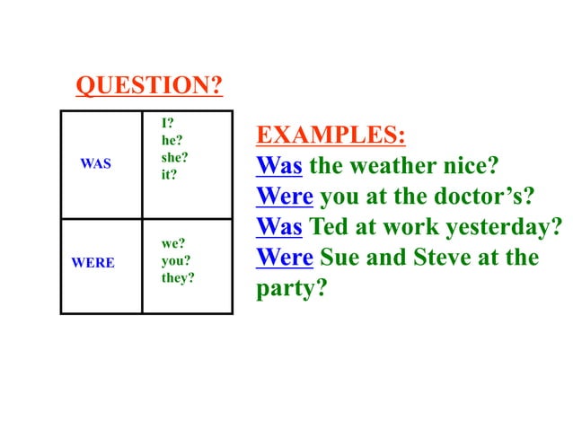 Was - Were - past to be - 01.ppt