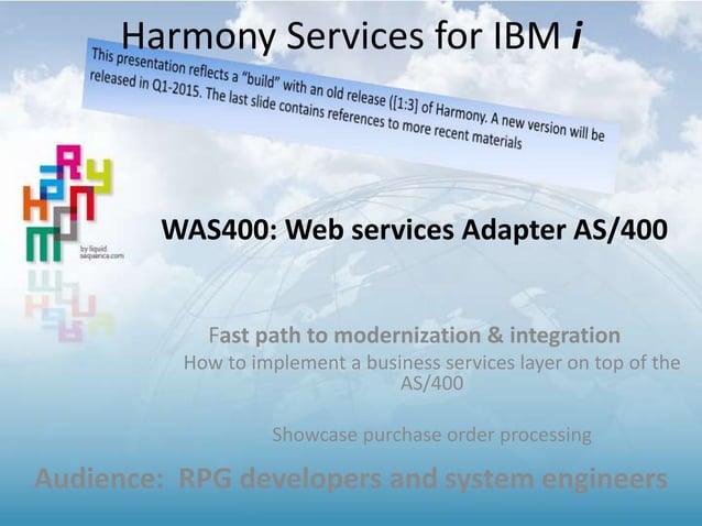 AS400 webservices - the adapter create cloud apps in a couple of days ...