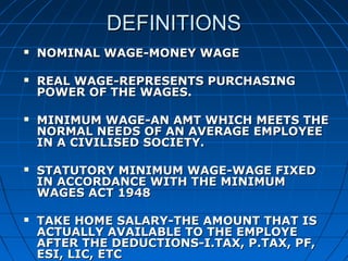 wages and salary administration | PPT