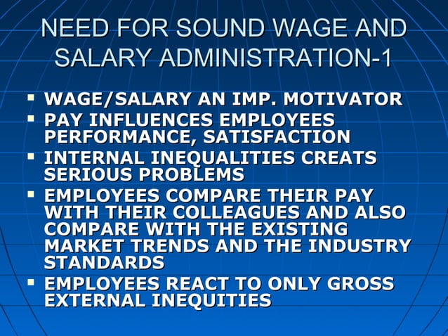 wages and salary administration | PPT