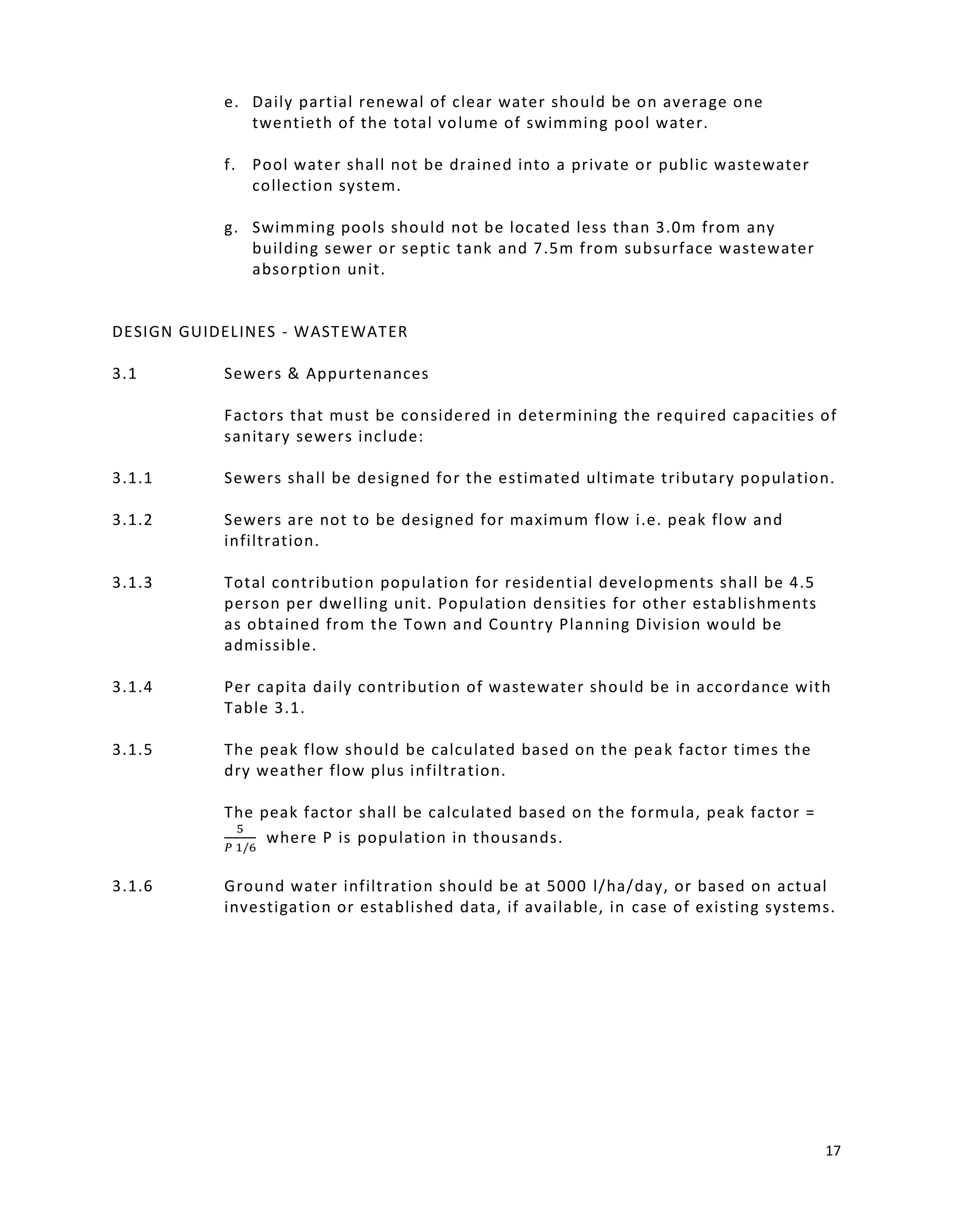 Wasa guidelines for design of water and wastewater systems | PDF