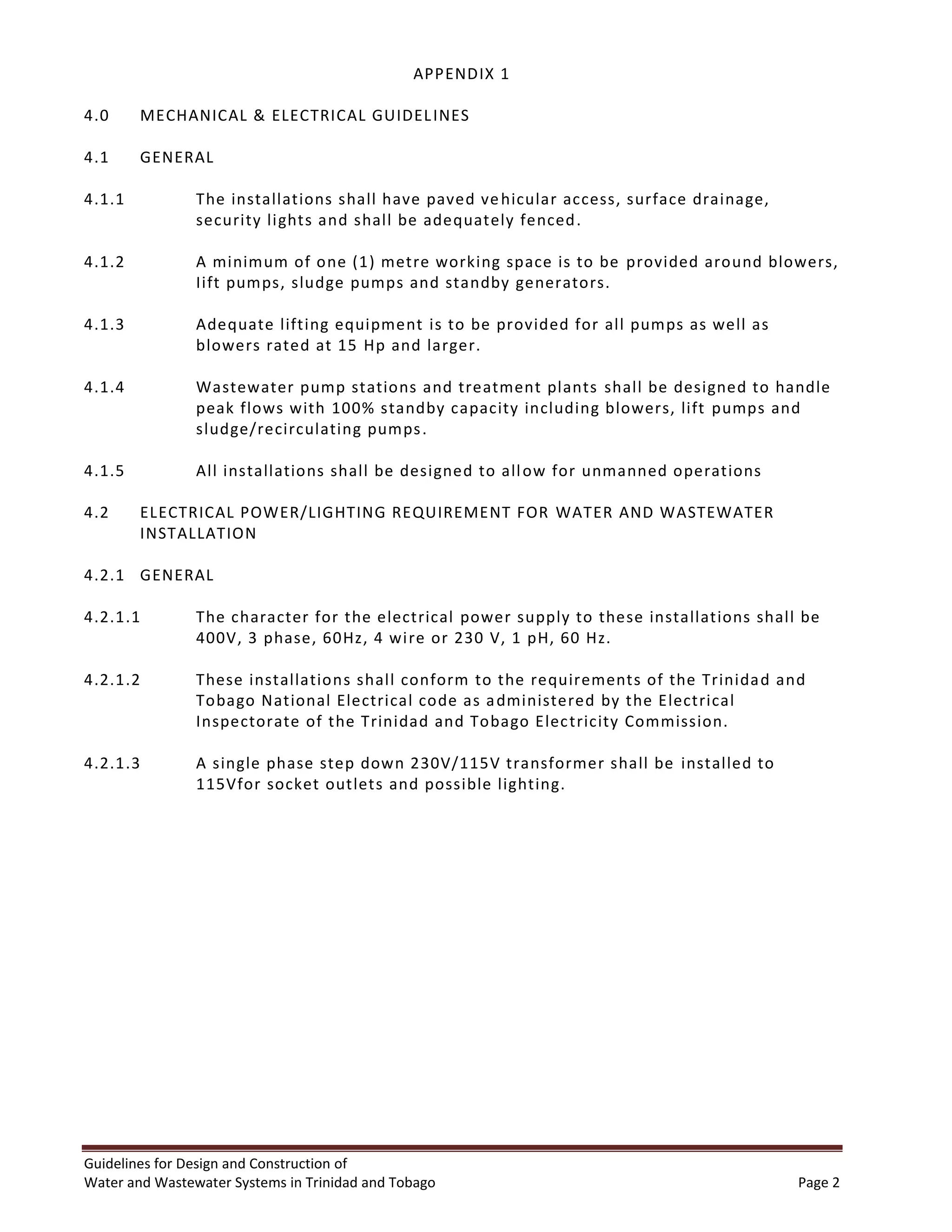 Wasa guidelines for design of water and wastewater systems | PDF