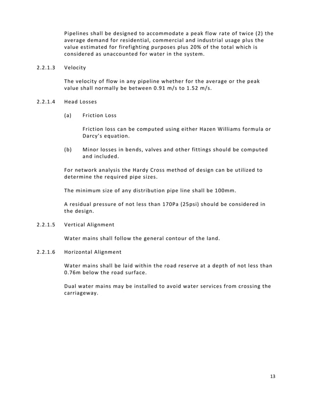 Wasa guidelines for design of water and wastewater systems | PDF ...