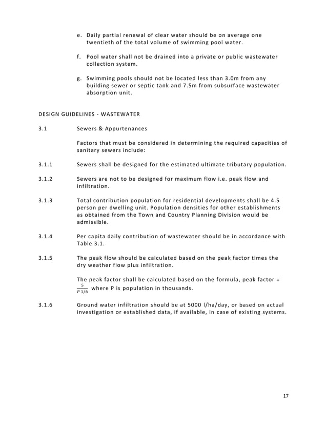 Wasa guidelines for design of water and wastewater systems | PDF ...