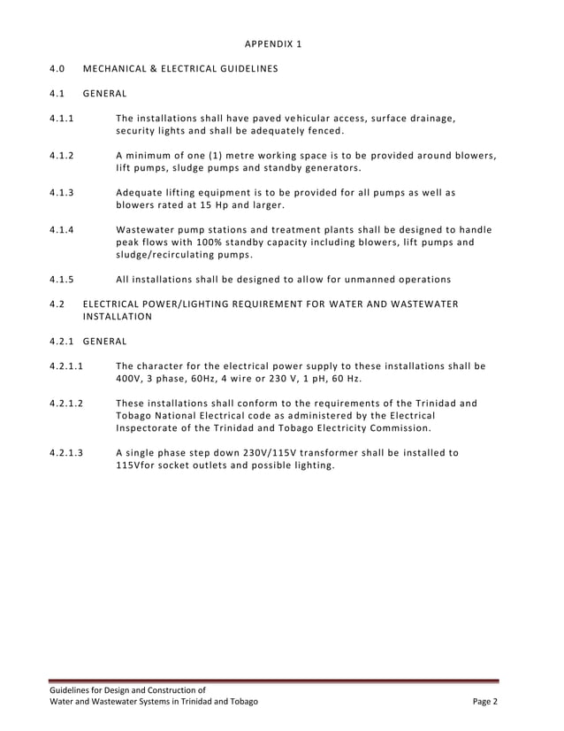 Wasa guidelines for design of water and wastewater systems | PDF ...