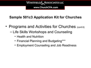 Sample 501c3 Application Kit for Churches | PPT | Christianity ...