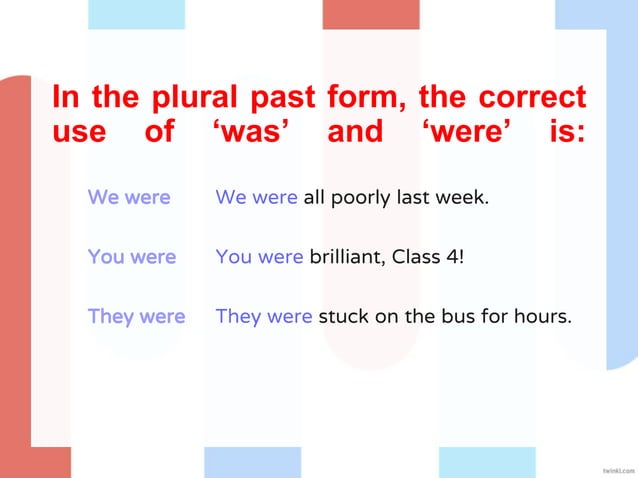 When should I use was and were? Power Point Presentation | PPT