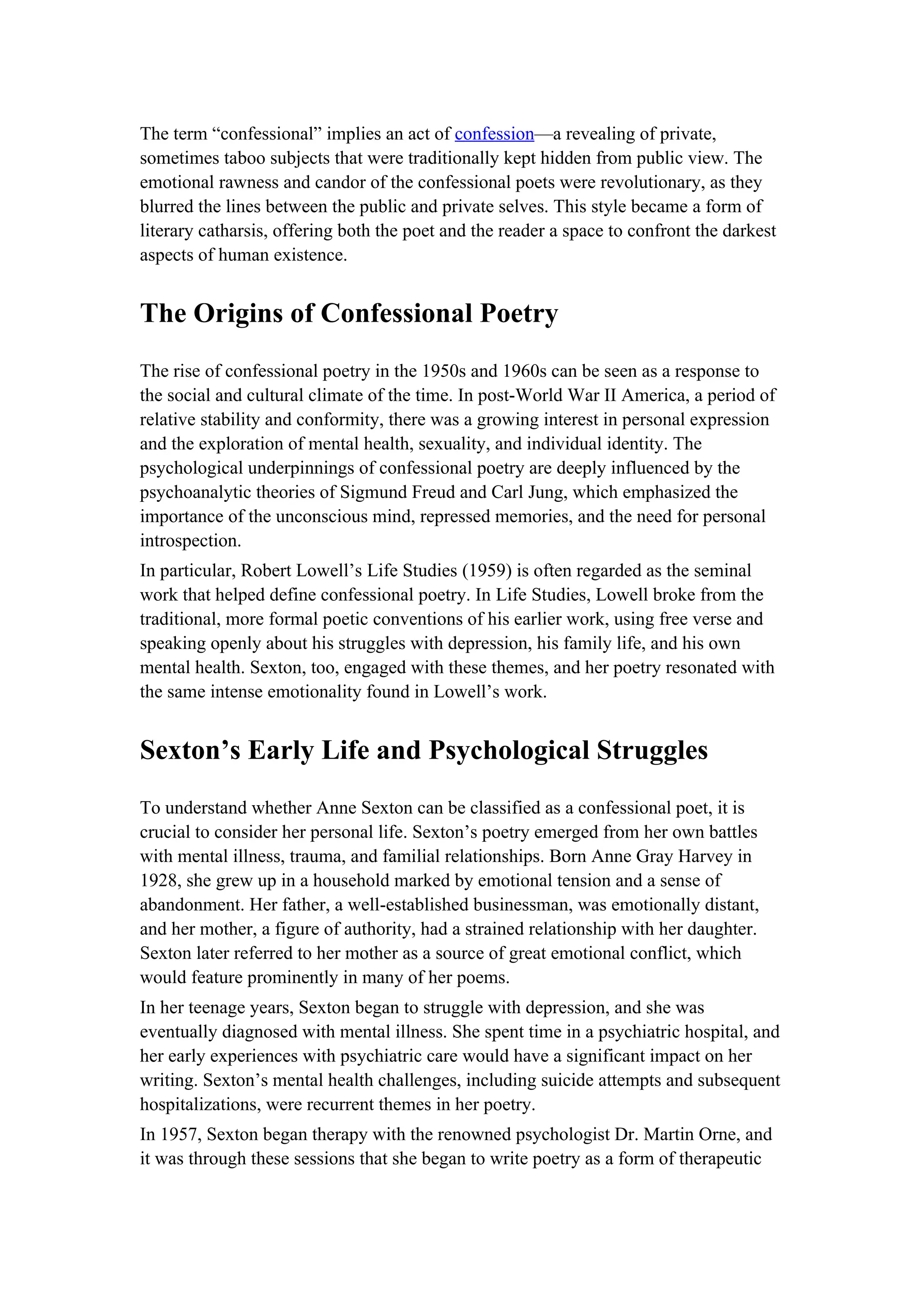 Was Anne Sexton a Confessional Poet.docx