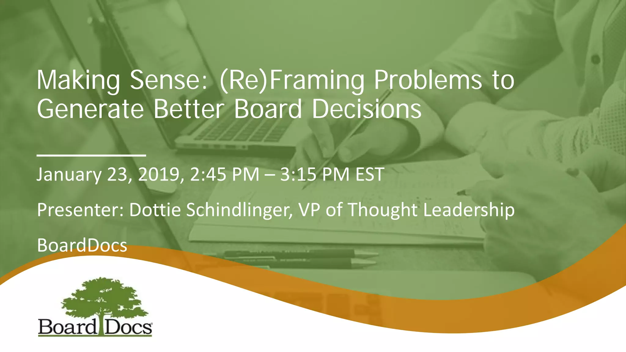 WASB 2019 Convention: Generating Better Board Decisions with BoardDocs ...