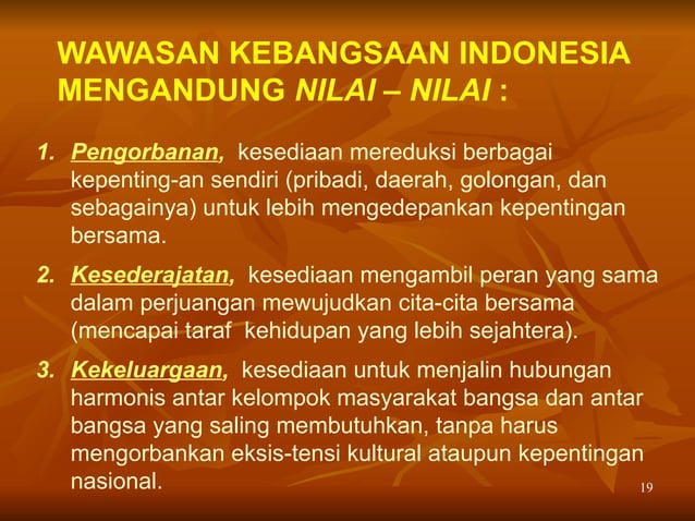 Peningkatan Wawasan Kebangsaan Bagi Elemen Masyarakat | PPTX