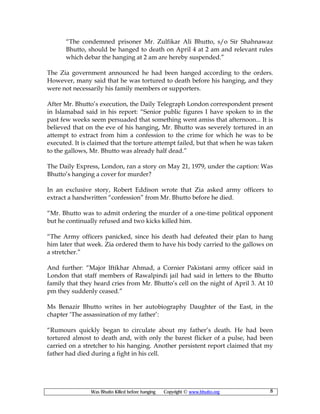 Was bhutto killed_before_hanging | PDF