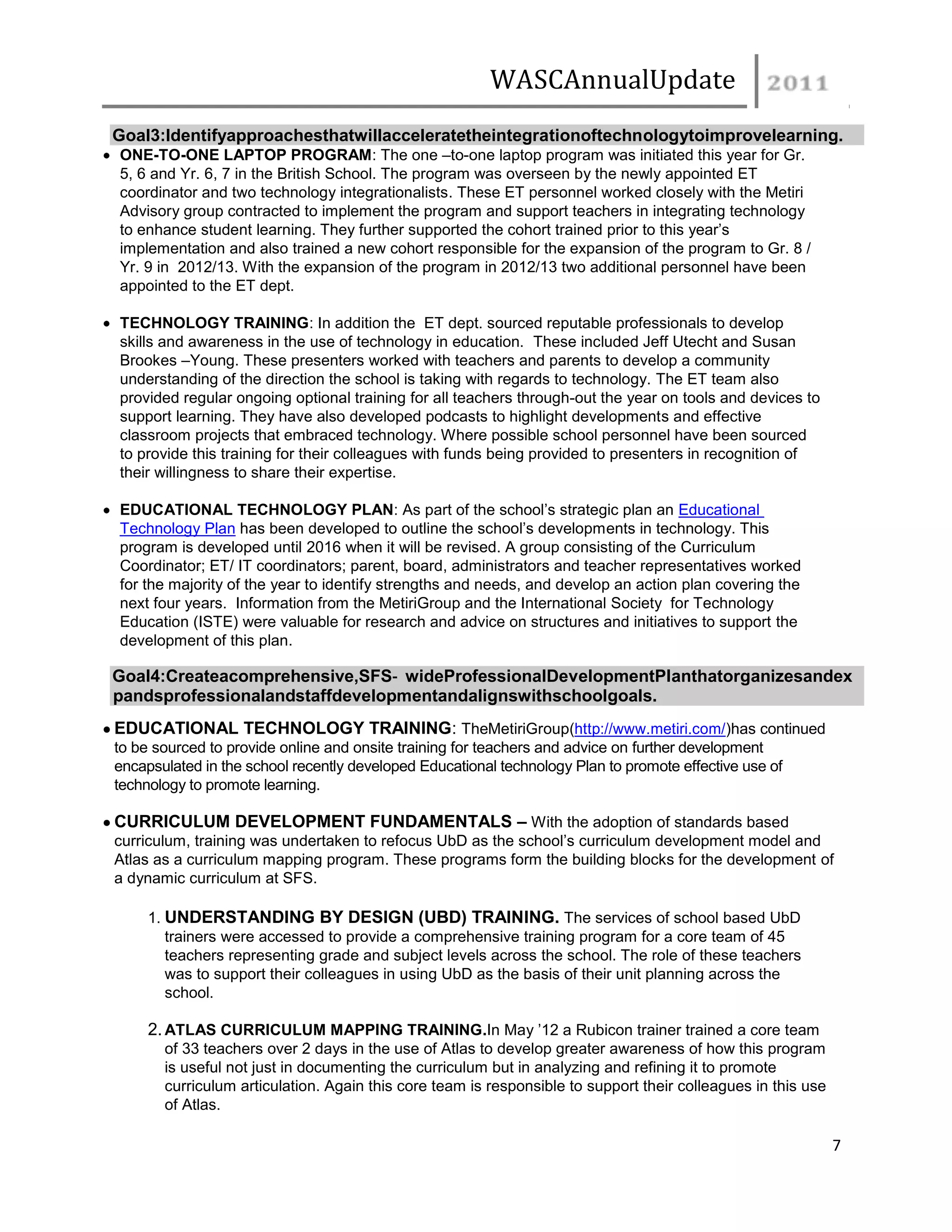 Wasc final progress report for seoul foreign school june 2012 | PDF ...