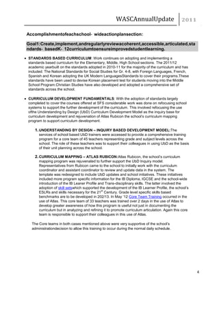 Wasc final progress report for seoul foreign school june 2012 | DOCX