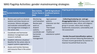 Drylands Systems CRP Gender Implementation Workshop West African Sahel & Dryland Savanna ...