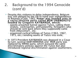 Post genocide challenges and achievements in Rwanda | PPT