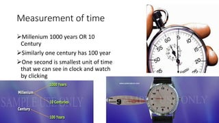 measurement of time and their detail | PPT