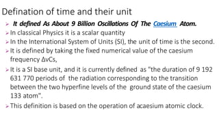 measurement of time and their detail | PPT