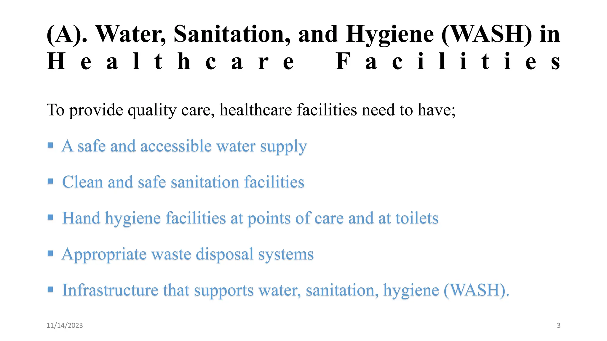 WATER SANITATION AND HYGIENE AT INSTITUTION | PPTX | Infectious ...