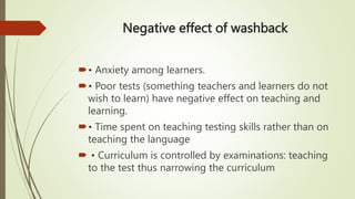 Washback and washback effect on education.PPTX