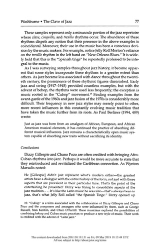 Washburne latin jazz | PDF