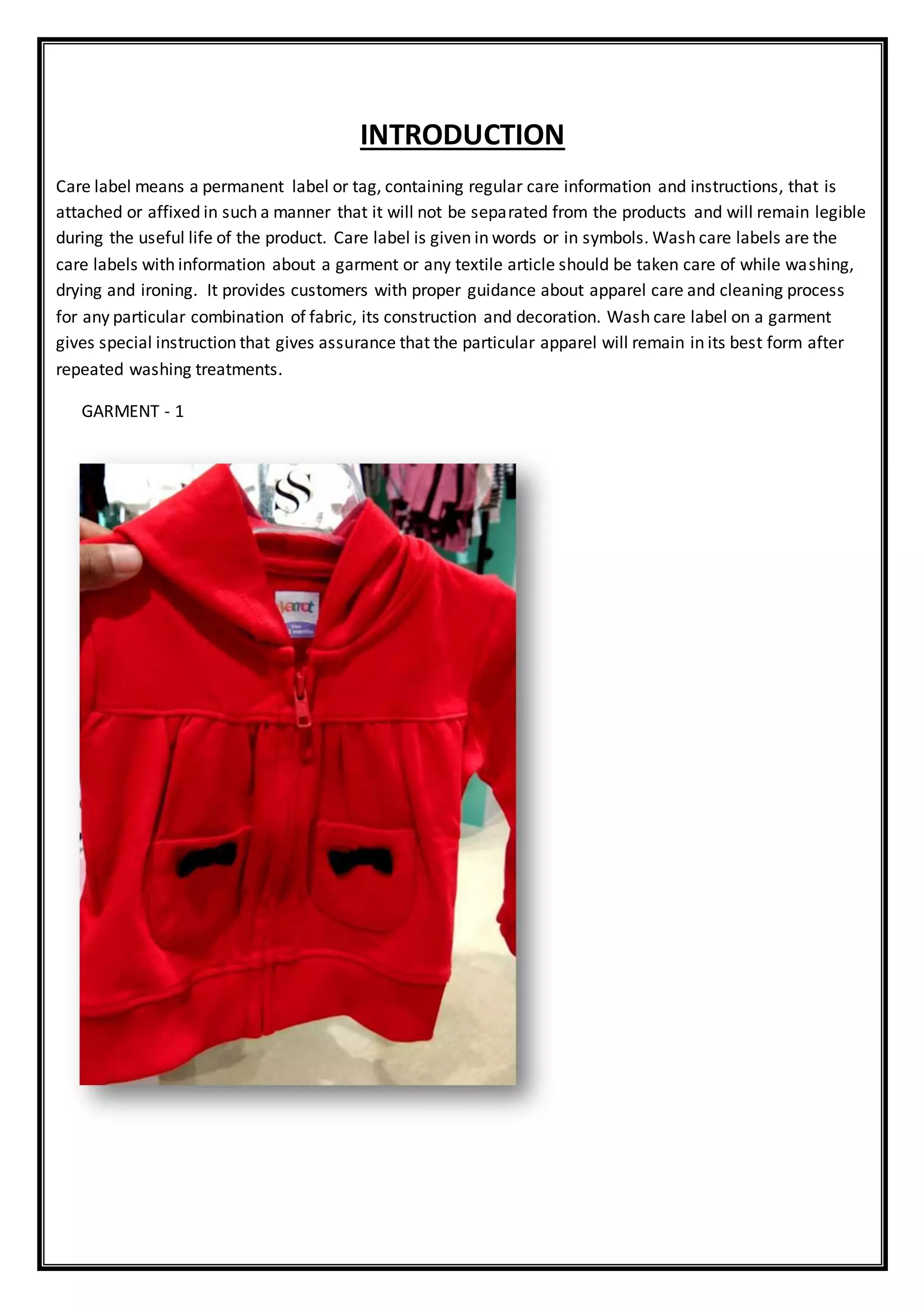 Wash care label analysis | DOCX