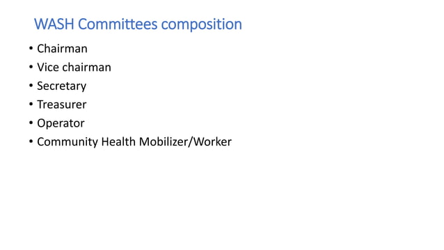 WASH Committees Training-OXFAM-WASH LC (003).pptx | Chemistry | Science