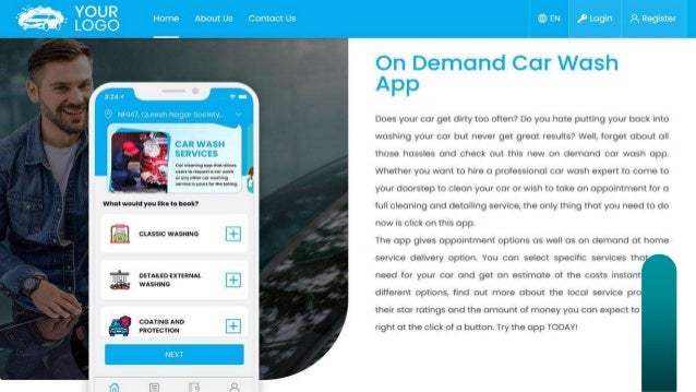 Washe App Clone: Mobile Car Wash App | PPTX