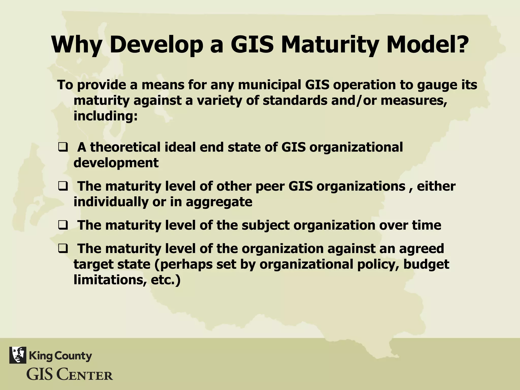 A Proposed Municipal GIS Capability Maturity Model | PDF