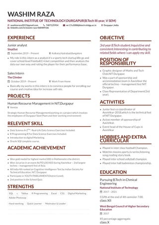 WASHIM RAZA CV | PDF