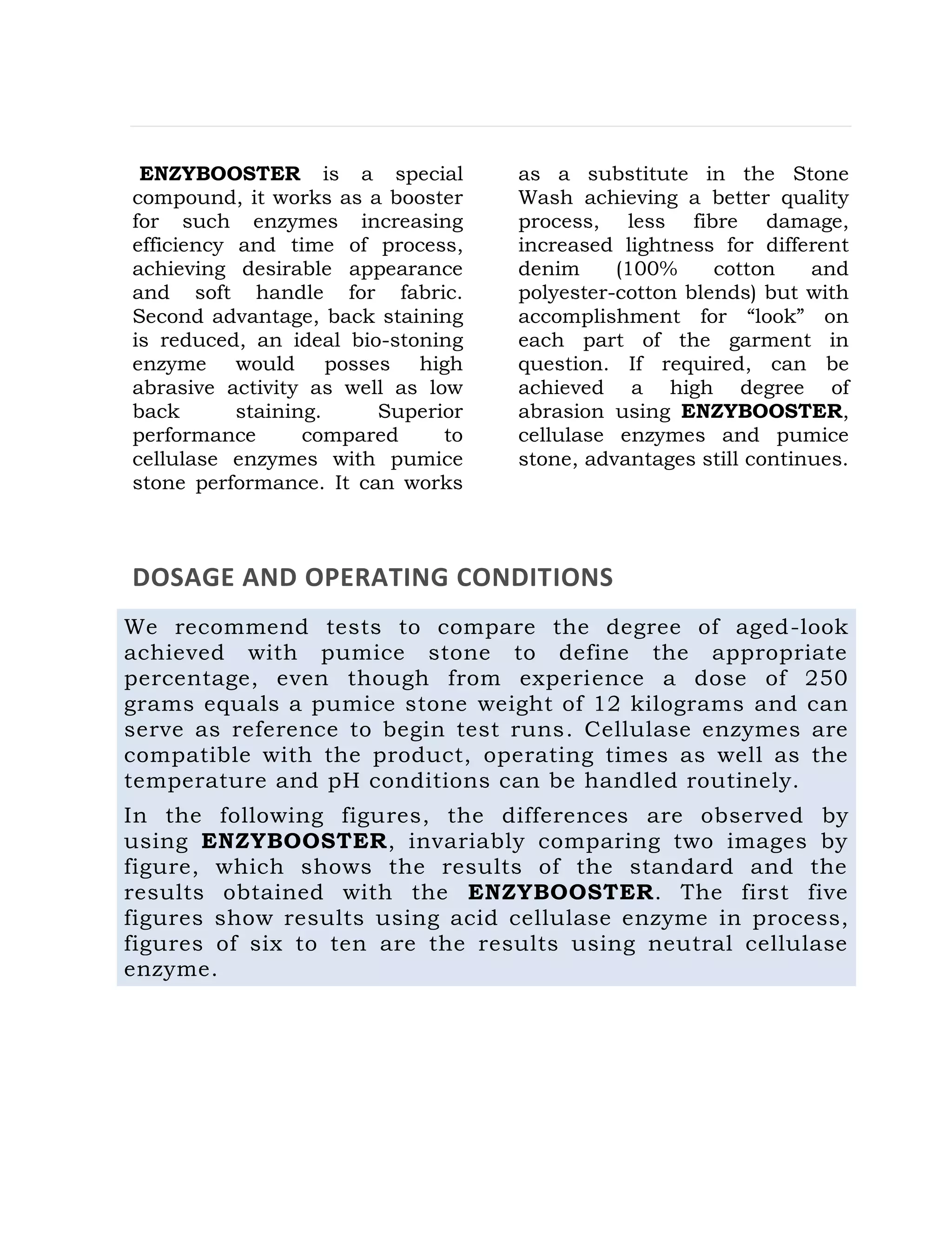 Washing Denim with Stone-free Process Enzybooster | PDF