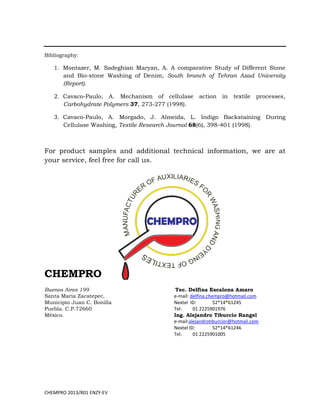 Washing Denim with Stone-free Process Enzybooster | PDF