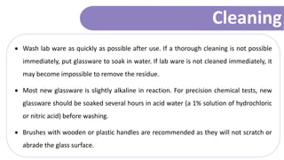 WASHING, DRYING AND STERILIZATION OF GLASSWARES.pptx