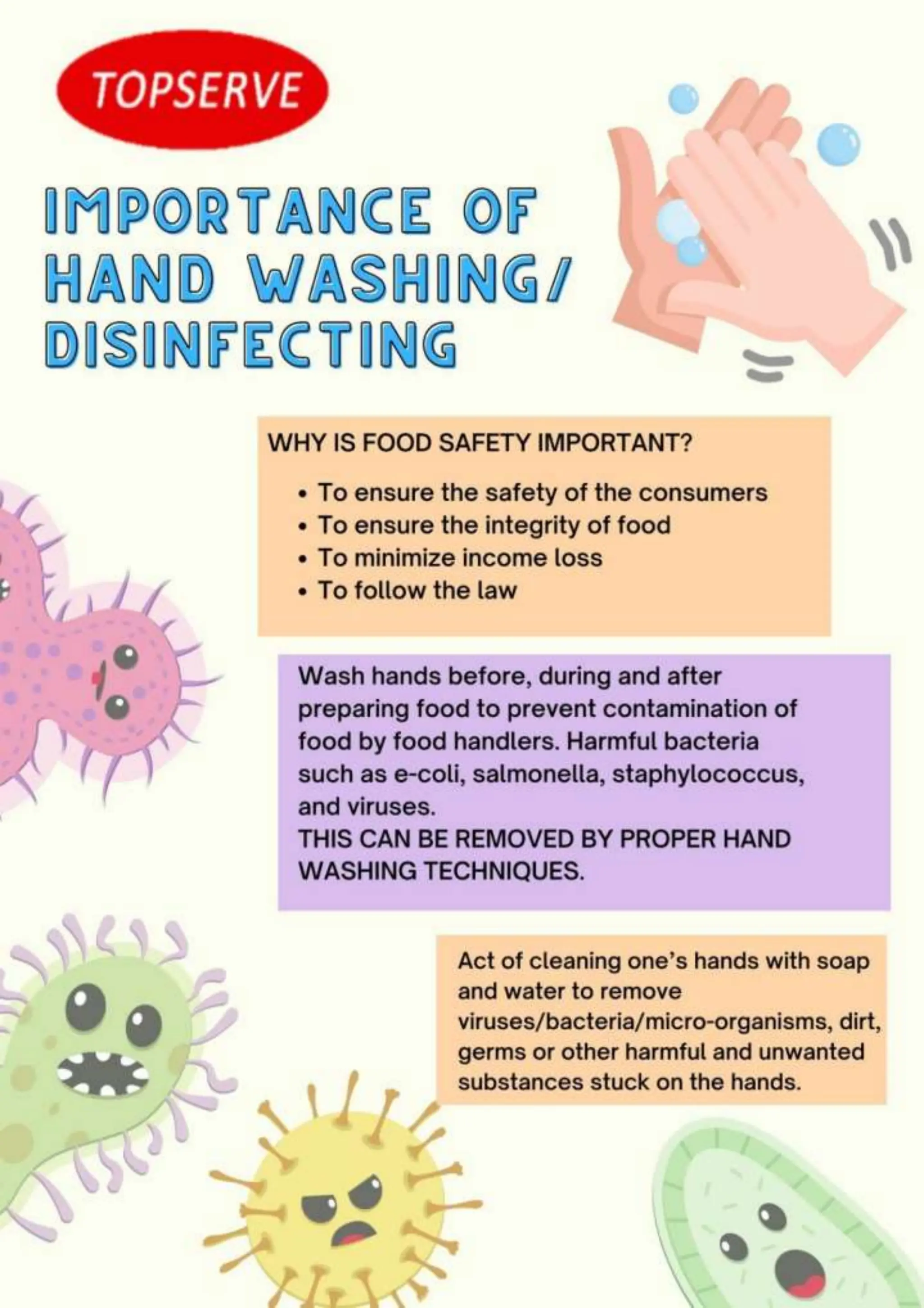 Guidelines on prper hand washing especially in food handling | PDF