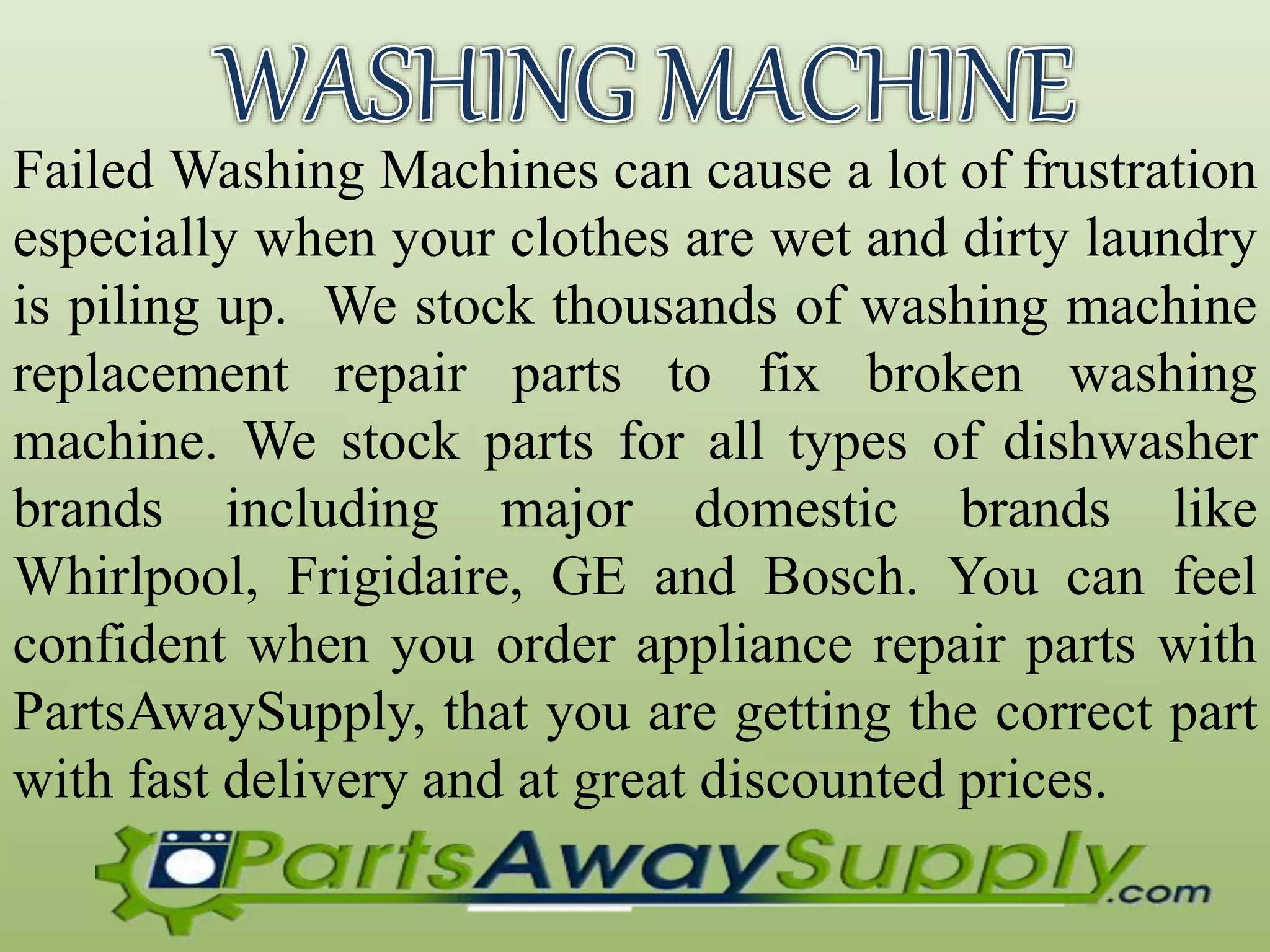 Washing machine parts store | PPT