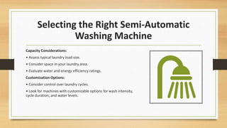 Perfect Semi-Automatic Washing Machine for Your Need | PPTX