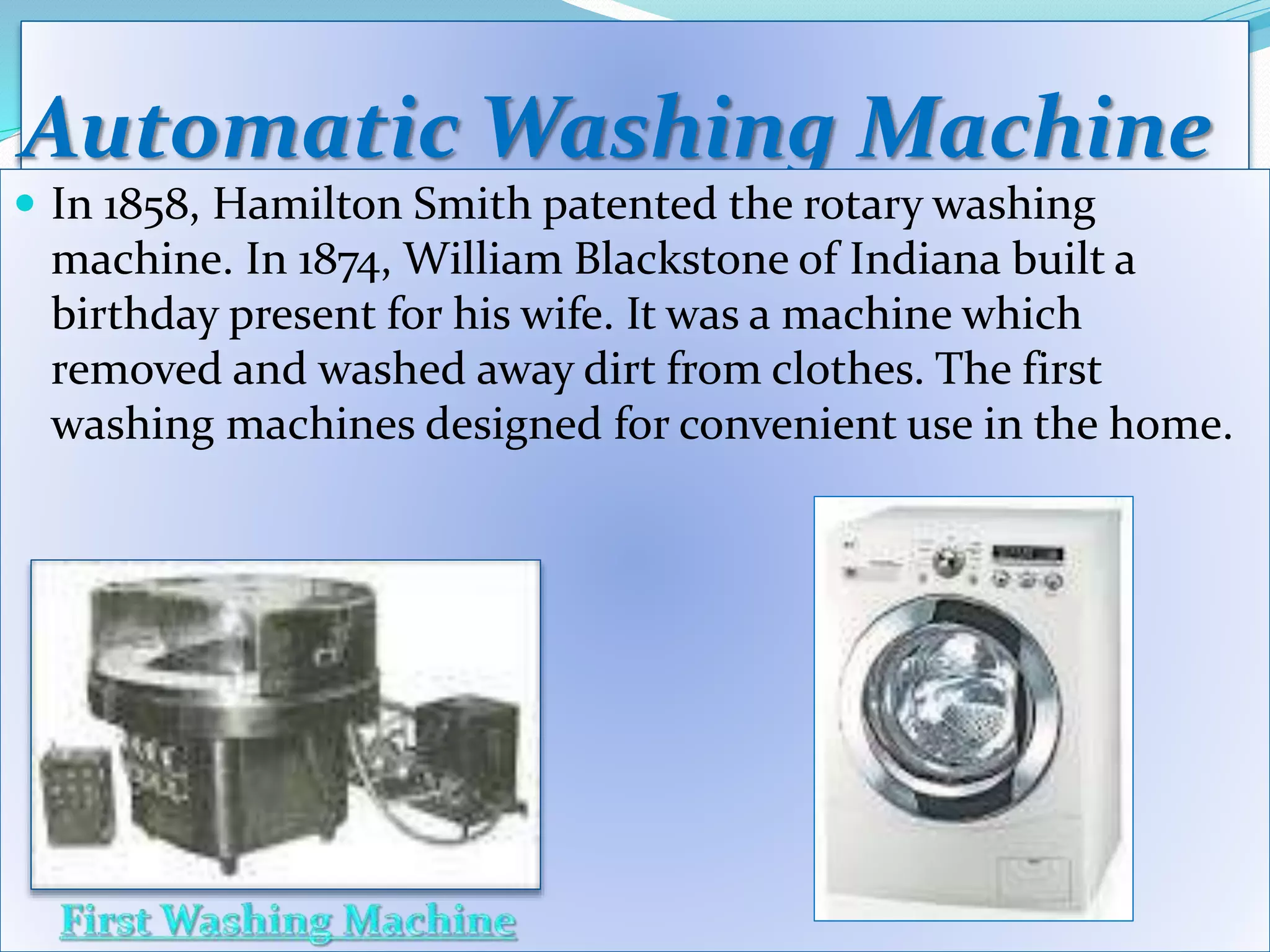 Washing machines | PPTX
