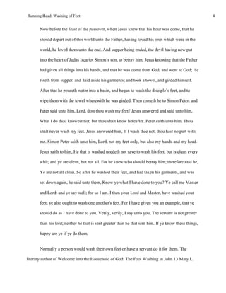 Washing Of Feet | DOCX