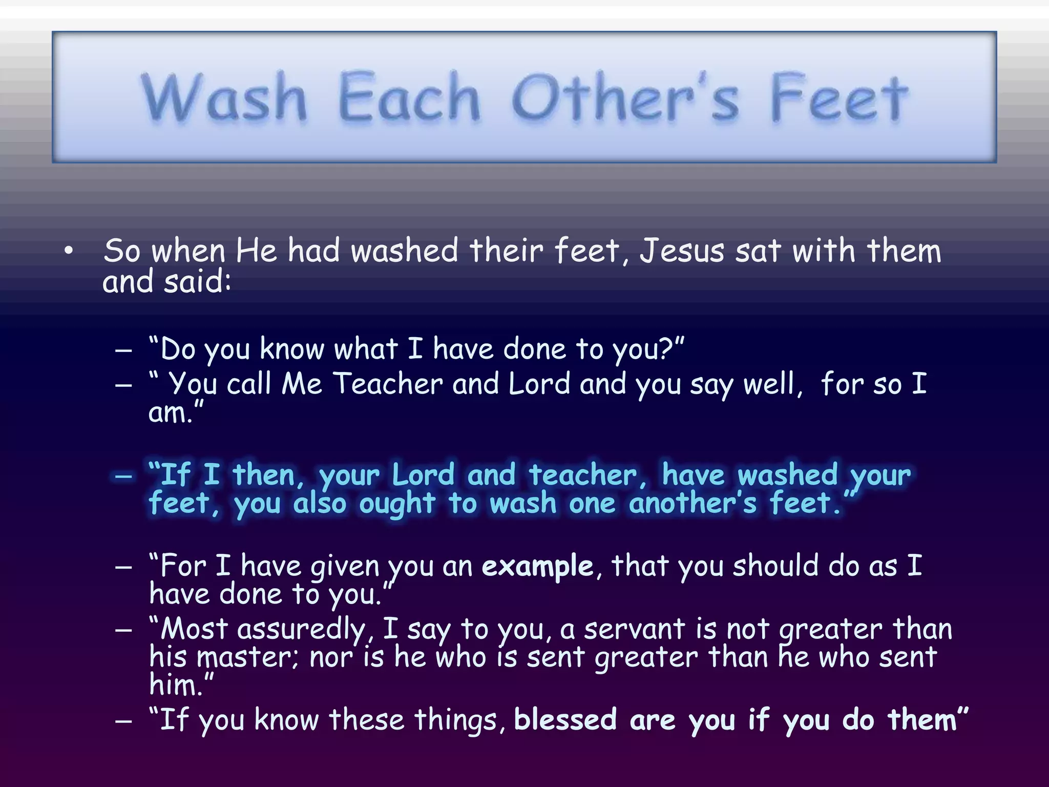 Washing Of The Feet | PPTX